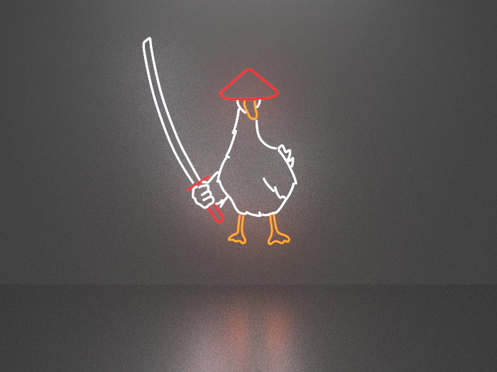 Second Life Marketplace - Goose samurai neon sign Full Permission