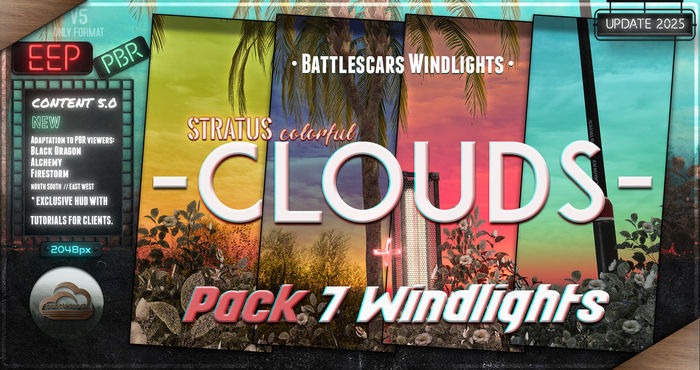 Second Life Marketplace - - BATTLESCARS WINDLIGHTS - CLOUDS - STRATUS ...