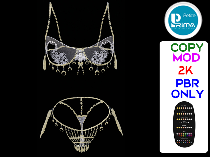 Second Life Marketplace - Blingkini-01 - Floral Lace-01 - Shopping Bag