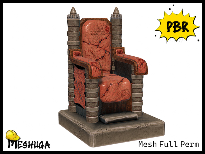 Second Life Marketplace - Meshuga PBR Fantasy Cove - Chair 3 FULL PERM MESH
