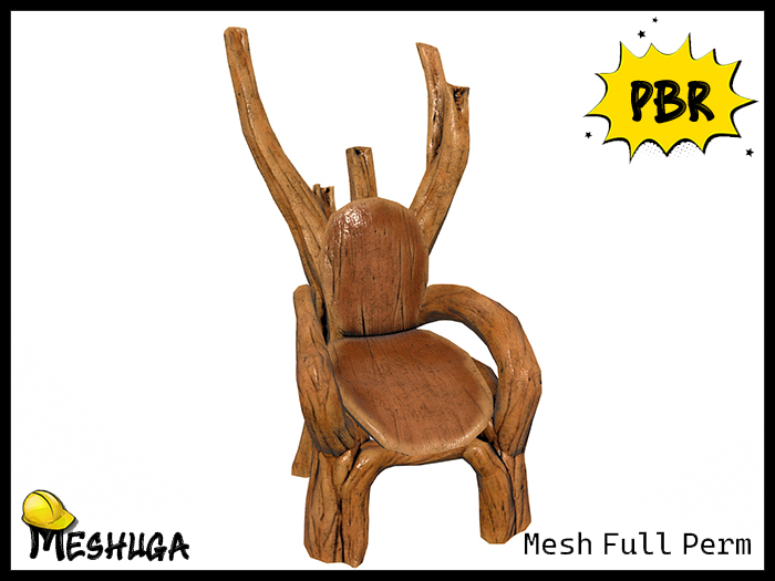 Second Life Marketplace - Meshuga PBR Fantasy Forest Furniture - Chair ...