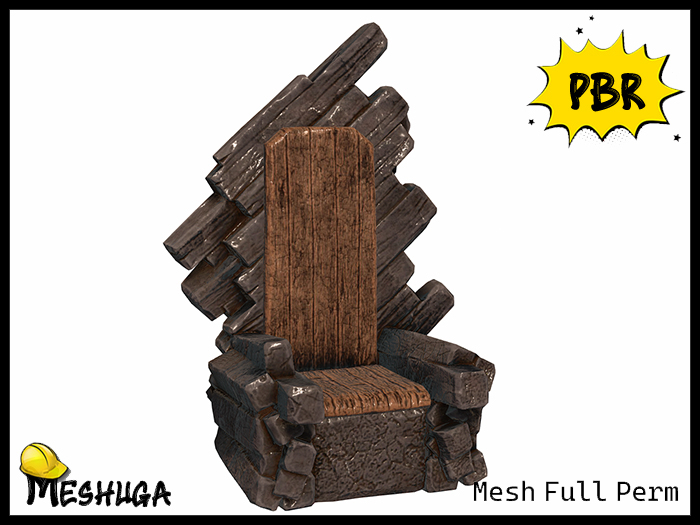 Second Life Marketplace - Meshuga PBR Secret Dungeon Furniture - Chair ...