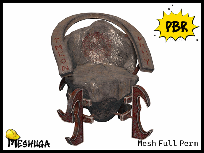 Second Life Marketplace - Meshuga PBR Secret Dungeon Furniture - Chair ...