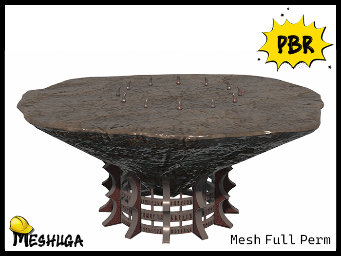 Second Life Marketplace - Meshuga PBR Secret Dungeon Furniture - Table ...