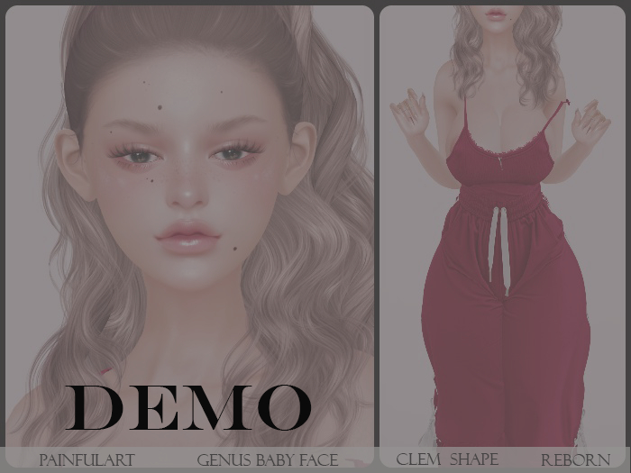 Second Life Marketplace - ~PAINFUL ART~ - Clem Shape -GENUS Baby Face ...