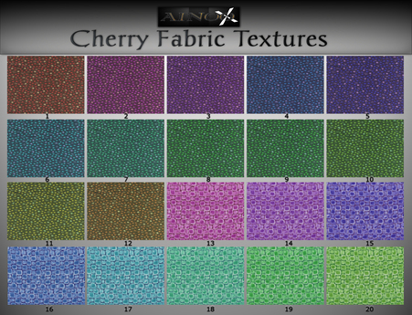 Second Life Marketplace - - Ainoo Clothes textures- Cherry Fabric