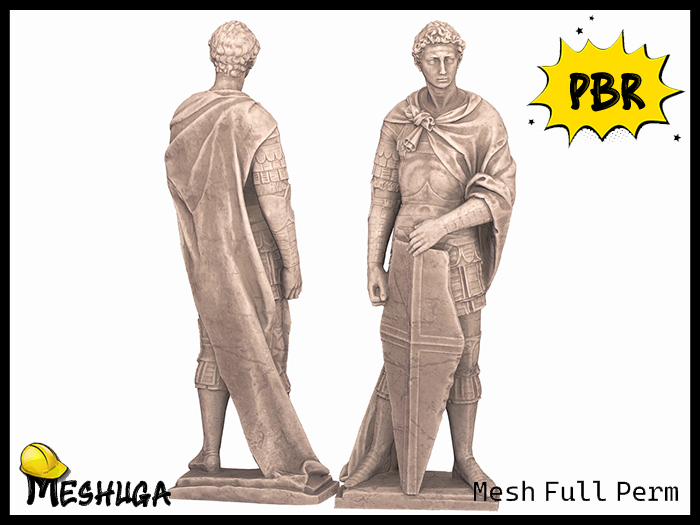 Second Life Marketplace - Meshuga PBR The Defender Statue FULL PERM MESH