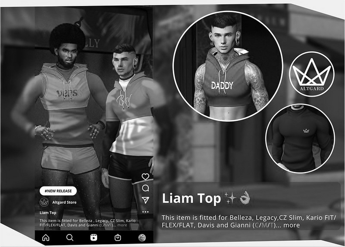 Second Life Marketplace - ALTGARD - Liam Top [DEMO]