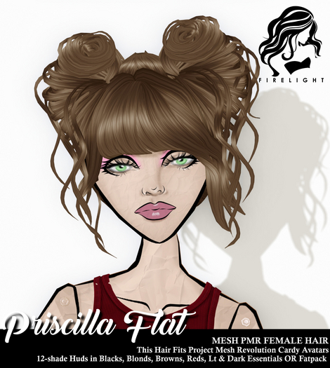 Second Life Marketplace - !!Firelight!! Priscilla Blacks - PMR Flat ...