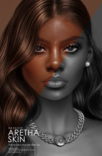 Second Life Marketplace - [MR] Aretha Skin Head for LeLUTKA Avalon ...