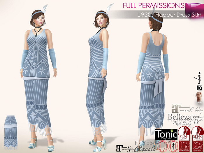 Second Life Marketplace - MI963969 1920s Flapper Dress Skirt