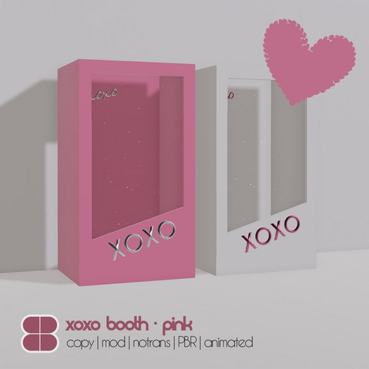 Second Life Marketplace - 8 XOXO Booth PBR - PINK