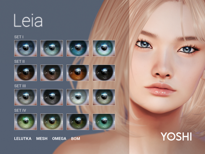 Second Life Marketplace Yoshi Leia Eyes Pack