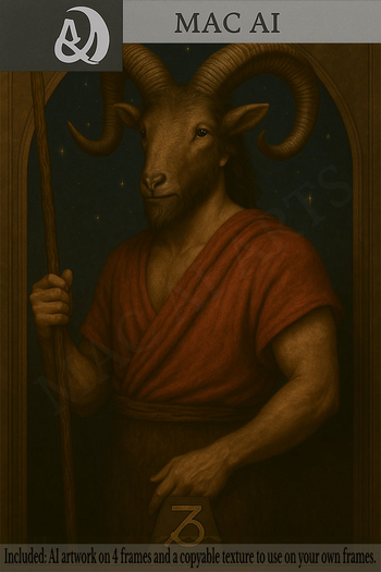Second Life Marketplace - Wall art Renaissance Zodiac - Capricorn