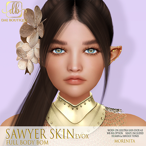 Second Life Marketplace - Sawyer Skin EvoX Full Body BOM MORENITA
