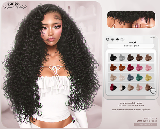 Second Life Marketplace - Sante. "Kiana" Hairstyle