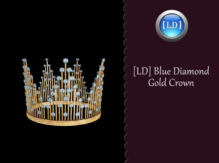 Second Life Marketplace - [LD] Blue Diamond Gold Crown