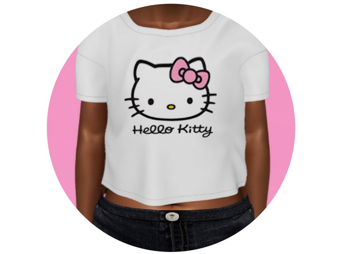 Second Life Marketplace - P :: KITTY SHIRT YOUTH-TWEENEEDOO / WHITE