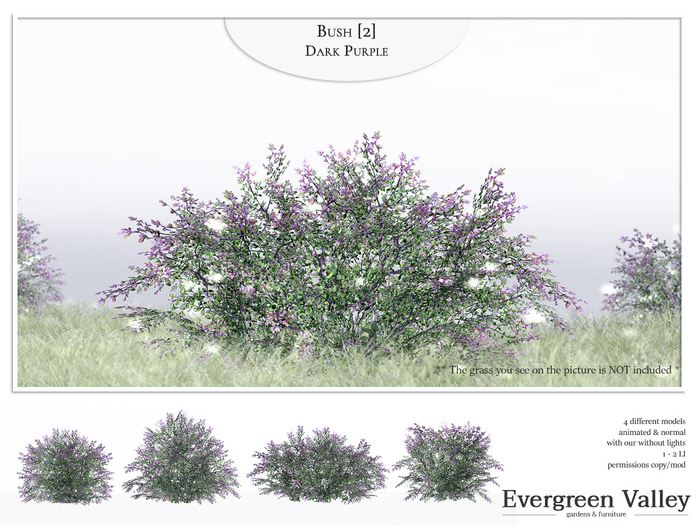 Second Life Marketplace - Bush [2] Dark Purple