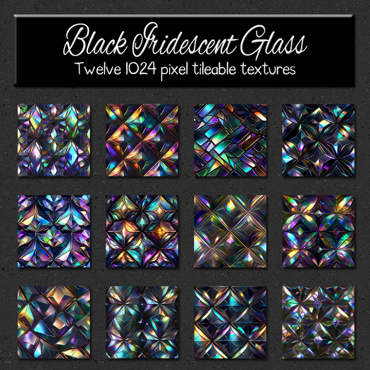 Second Life Marketplace - *Wallflowers* Black Iridescent Glass