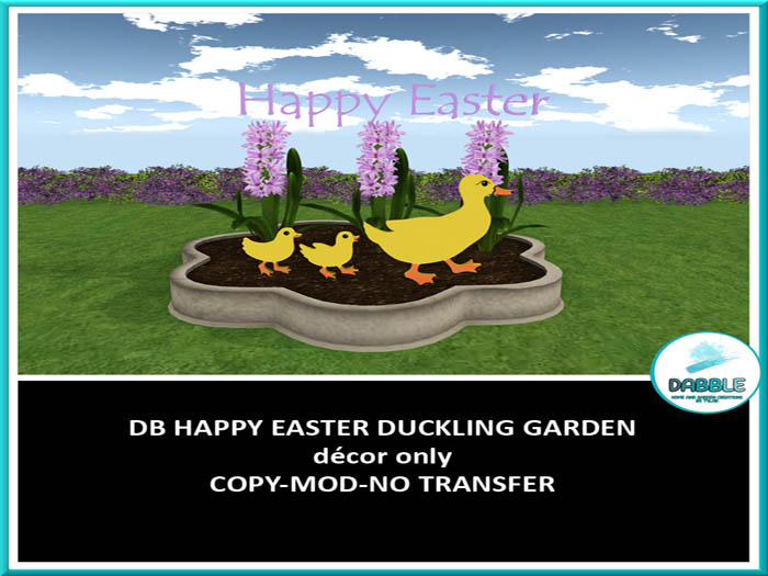 Second Life Marketplace - DB HAPPY EASTER DUCKLING GARDEN add me