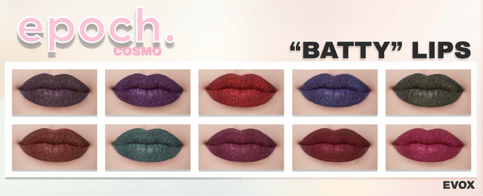 Second Life Marketplace - epoch [unpack] - batty - lips EVOX - full pack