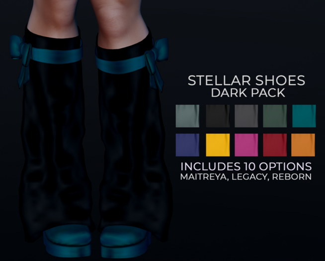 Second Life Marketplace - epoch - [pack] - stellar - warmers+boots - dark
