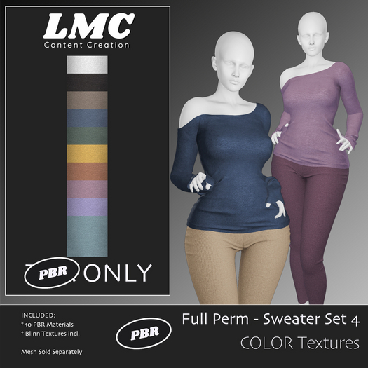 Second Life Marketplace - LMC TGA - Colors -PBR & BLINN Textures for ...