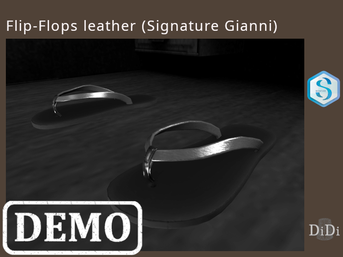 Second Life Marketplace - Flip-Flops leather (Signature Gianni) - DEMO