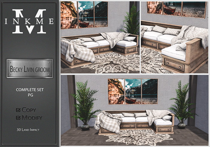 Second Life Marketplace - ::InkMe:: Becky Livingroom PG