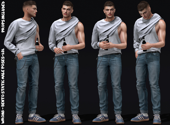 Second Life Marketplace - WRONG - BENTO STATIC MALE POSES - 202