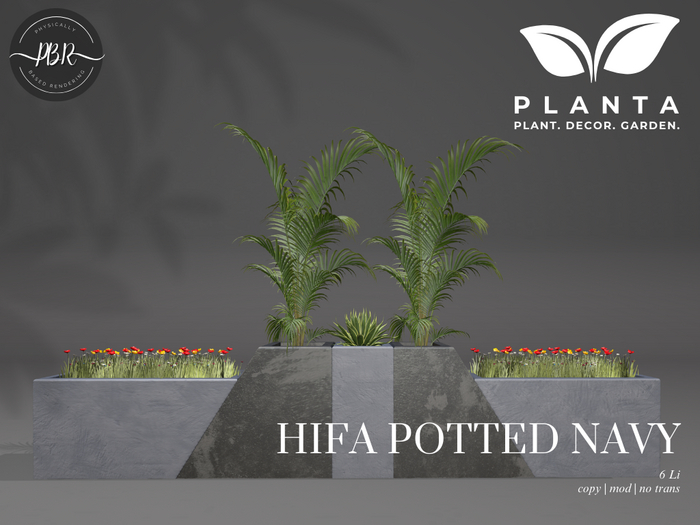 Second Life Marketplace - Planta - Hifa Potted Navy