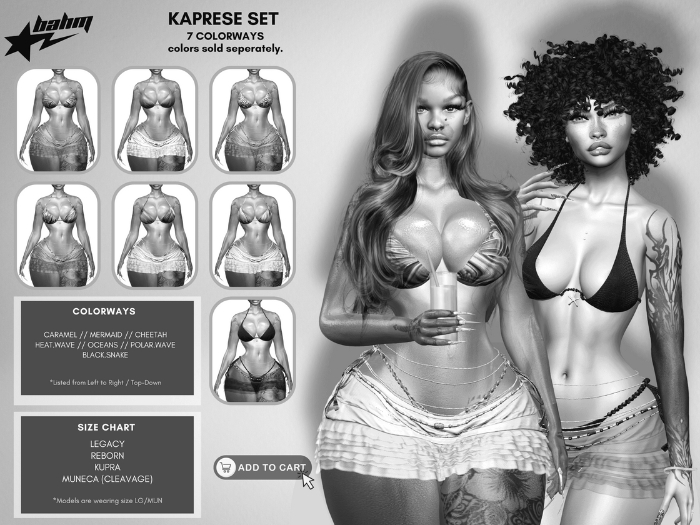 Second Life Marketplace - [BAHM] Kaprese Set x DEMO