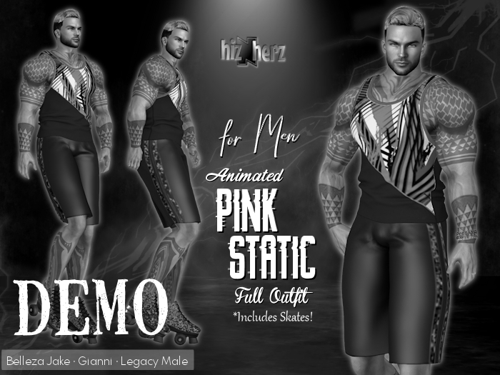 Second Life Marketplace - hizNherz Pink Static Men's DEMO (Animated)