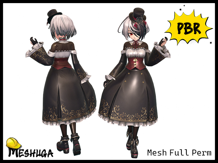Second Life Marketplace - Meshuga PBR Rosalind Anime Steampunk ...