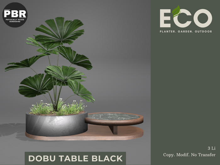 Second Life Marketplace - Eco - Dobu Table Black