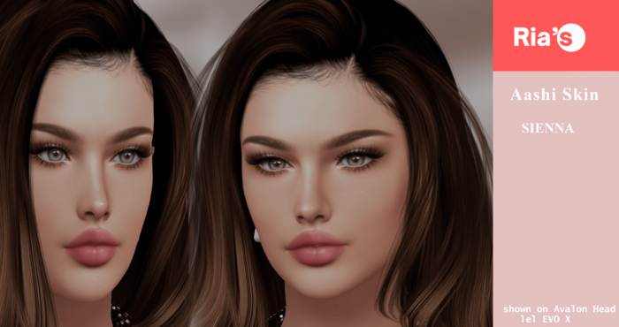 Second Life Marketplace - Ria's - Aashi Skin SIENNA DEMO