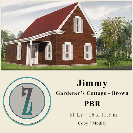 Second Life Marketplace - [ZAIDA] boxed - Jimmy Gardener's Cottage Brown