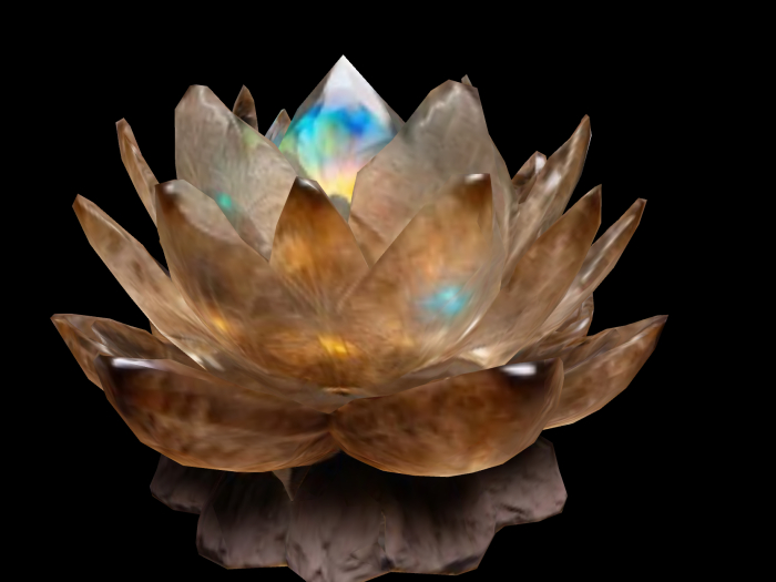 Second Life Marketplace - HB: Ornate Smokey Quartz Lotus FuLL PERM