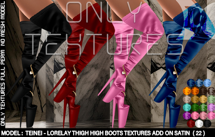 Second Life Marketplace - ::DKS:: TEINEI - LORELAY THIGH HIGH BOOTS ...