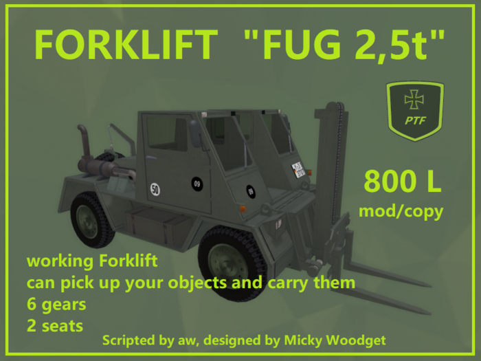 Second Life Marketplace - PTF Forklift FUG 2,5t V 1