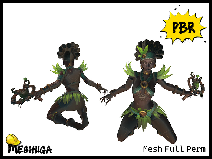 Second Life Marketplace - Meshuga PBR Voodoo Priestess Fictional ...