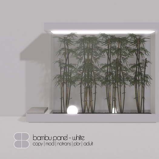 Second Life Marketplace - 8 Bambu Panel PBR - Adult WHITE