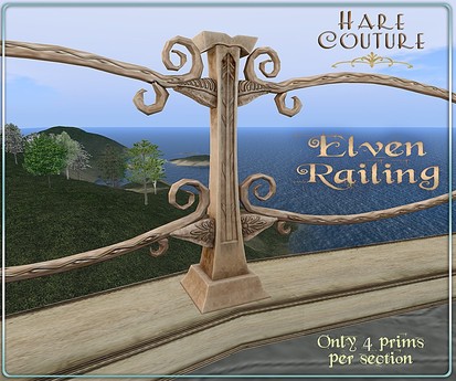 Second Life Marketplace - ~ Hare Couture ~ Sculpted Elven Railing