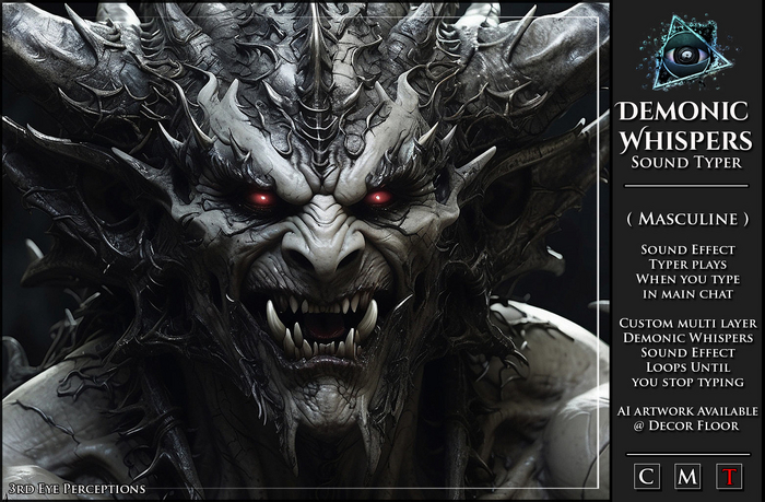 Second Life Marketplace - Sound Typer // Demonic Whispers Male