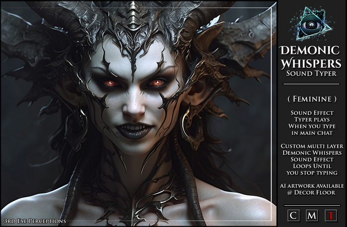 Second Life Marketplace - Sound Typer // Demonic Whispers Female