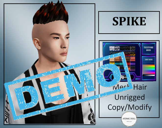 Second Life Marketplace - Male Hair Man Spike DEMO