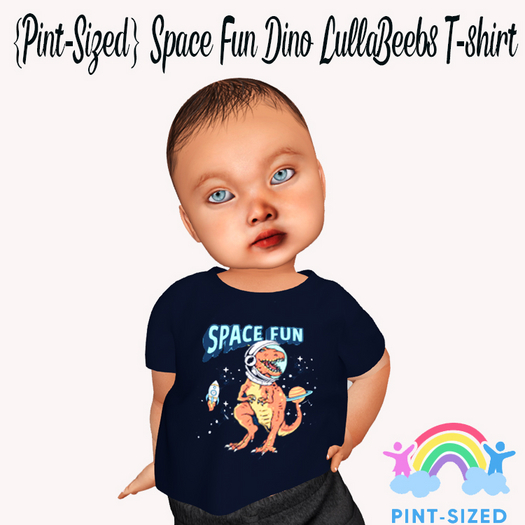 Second Life Marketplace - {Pint-Sized} Space Fun Dino LullaBeebs T-shirt