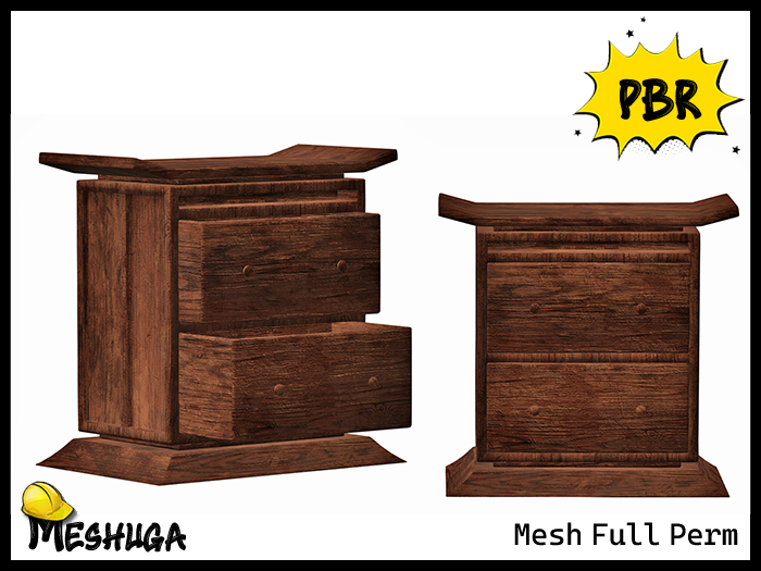 Second Life Marketplace - Meshuga PBR Japanese Zen Nightstand FULL PERM ...