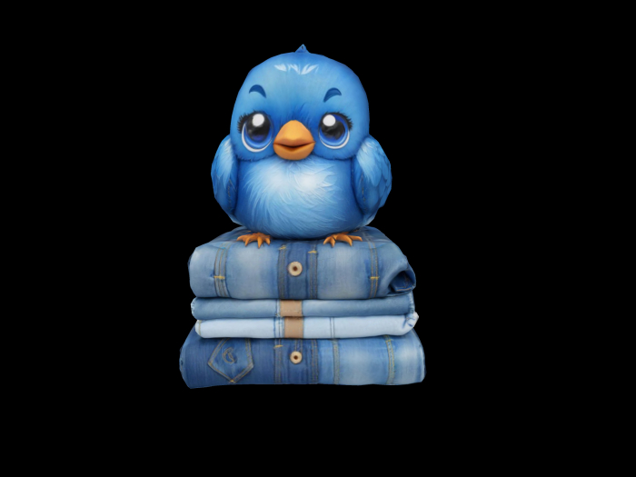 Second Life Marketplace - HB: Blue Denim Bird Statue FuLL PERM